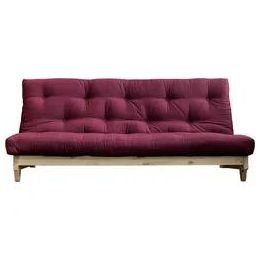 Schlafsofa KARUP DESIGN "Fresh" Sofas Gr. Gestell natur, bunt (bordeauxrot) inkl. Futonmatratze