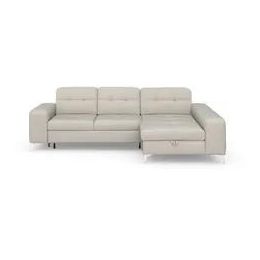 Sit & More Ecksofa SIT & MORE "Baviene L-Form", beige (creme), B:286cm H:92cm T:176cm, Sofas, inklusive Sitztiefenverstellung und Federkern, wahlweise Bettfunktion