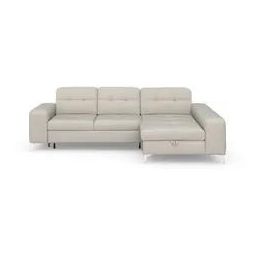 Sit & More Ecksofa SIT & MORE "Baviene L-Form" Sofas Gr. B/H/T: 286cm x 92cm x 176cm, Luxus-Microfaser Paris, Recamiere rechts, mit Bettfunktion-mit Bettkasten, beige (creme) inklusive Sitztiefenverstellung und Federkern, wahlweise Bettfunktion