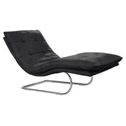 Relaxliege W.Schillig "daily dreams", grau (anthrazit s37), B:75cm H:91cm T:170cm, Stoff S37 (100% Polyester), Sofas, in Waffelkissen-Optik, wahlweise mit Motor, Freischwingergestell