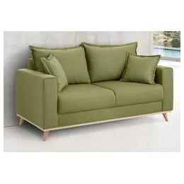 2-Sitzer Home Affaire "Edina" Sofas Gr. B/H/T: 162cm x 74cm x 84cm, Webstoff, grün auch in Baumwollmix-Bezug, im skandinavischem Stol