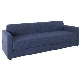 Schlafsofa Inosign "Kelly" Sofas Gr. B/H/T: 226cm x 78cm x 86cm, blau Topper inklusive; mit Federkern, Bezug ist abnehmbar