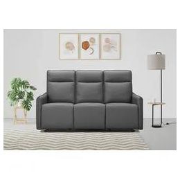 3-Sitzer DOREL HOME "Lugo, Kinosofa mit Reclinerfunktion in Kunstleder und Webstoff" Sofas Gr. B/H/T: 180cm x 102cm x 86cm, Kunstleder, grau mit manueller Relaxfunktion in 2 Sitzen