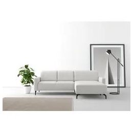 Sit & More Ecksofa SIT & MORE "Bailando L-Form" Sofas Gr. B/H/T: 251cm x 84cm x 163cm, Soft clean, Recamiere rechts, ohne Kopfteilverstellung-ohne Vorziehsitz, grau (hellgrau) wahlweise mit Kopfteilverstellung und Vorziehsitz, motorisch