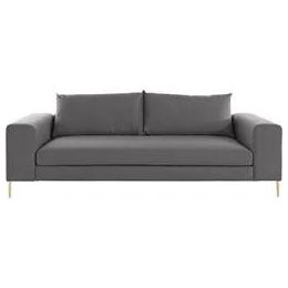 3-Sitzer OTTO products "Finnja" Sofas Gr. B/H/T: 247cm x 83cm x 103cm, Struktur fein, grau (dunkelgrau) 3-Sitzer-Sofa Sofas mit Recycling-Bezug