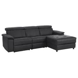 Ecksofa Home Affaire "Binado, L-Form" Sofas Gr. B/T: 252cm x 164cm, Kunstleder, Recamiere rechts, mit manueller Relaxfunktion-ohne USB-Anschluß, schwarz mit manueller oder elektrischer Relaxfunktion USB-Anschluss