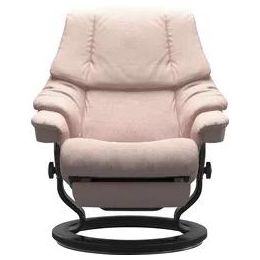 Relaxsessel stressless "Reno" Sessel Gr. ROHLEDER Stoff Q2 FARON, PowerTM Leg & Back-Classic Base Schwarz, B/H/T: 88cm x 98cm x 77cm, pink (light q2 faron) elektrisch verstellbar, optional 2-motorisch, Größe M & L