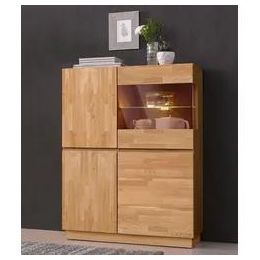 Highboard Home Affaire "Laima" Sideboards braun (eiche teilmassiv) Vitrine, Höhe 120 cm, teilmassiv, FSC-zertifiziert