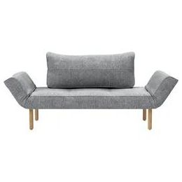 Schlafsofa INNOVATION LIVING TM "Zeal" Sofas Gr. B/H/T: 200 cm x 61 cm x 70 cm, Webstoff grob TWIST, Stem Beine, grau (granite) im Scandinavian Design, Stem Beine, inklusive Rückenkissen