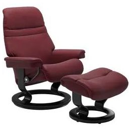 Relaxsessel stressless "Sunrise", rot (bordeaux batick), B:88cm H:103cm T:78cm, Leder BATICK: BATICK ist ein leicht korrigiertes, durchgefärbtes und genarbtes Möbelleder, bei dem die meisten Unebenheiten und Spuren in der Regel entfernt wurden., Leder PALOMA: PALOMA ist ein durchgefärbtes Semianilin-Möbelleder mit natürlicher Narbung., ROHLEDER Stoff Q2 FARON: Ein fester zuverlässiger Bouclu00e9 m