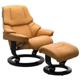 Relaxsessel stressless "Reno" Sessel Gr. Material Bezug, Material Gestell, Ausführung / Funktion, Maße B/H/T, gelb (honey) mit Classic Base, Größe S, M & L, Gestell Schwarz