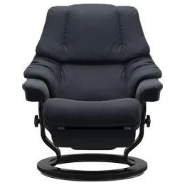 Relaxsessel stressless "Reno" Sessel Gr. Leder PALOMA, PowerTM Leg & Back-Classic Base Schwarz-M, B/H/T: 79cm x 98cm x 78cm, blau (shadow blue paloma) elektrisch verstellbar, optional 2-motorisch, Größe M & L