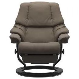 Relaxsessel stressless "Reno" Sessel Gr. Leder BATICK, PowerTM Leg & Back-Classic Base Schwarz-M, B/H/T: 79cm x 98cm x 78cm, braun (mole batick) elektrisch verstellbar, optional 2-motorisch, Größe M & L