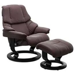 Relaxsessel stressless "Reno" Sessel Gr. Material Bezug, Material Gestell, Ausführung / Funktion, Maße B/H/T, rot (bordeaux) mit Classic Base, Größe S, M & L, Gestell Schwarz