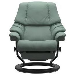 Relaxsessel stressless "Reno" Sessel Gr. Leder PALOMA, PowerTM Leg & Back-Classic Base Schwarz-M, B/H/T: 79cm x 98cm x 78cm, grün (aqua green paloma) elektrisch verstellbar, optional 2-motorisch, Größe M & L