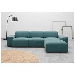 Ecksofa Andas "Glimminge auch in Breitcord, Feincord, Bouclé + Easy care-Bezug" Sofas Gr. B/H/T: 294cm x 71cm x 191cm, Cord, Recamiere rechts, blau (petrol) L-Form, Breite 294, Zierkissen