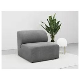 Sofa-Mittelelement LeGer Home by Lena Gercke "Floria" Polsterelemente Gr. Webstoff, Maße (Breite x Höhe x Tiefe): 93cm x 77cm x 93cm, grau (gray) modulares Sofa, in trendigen Farben, mit Komfortschaum-Polsterung