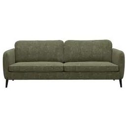 3-Sitzer Inosign "Ikano" Sofas Gr. B/H/T: 215cm x 80cm x 86cm, Flachgewebe, grün Massivholz Konstruktion, Wellenunterfederung im Sitz