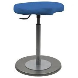 mayer Sitzmöbel Sitzhocker MAYER SITZMÖBEL "1168", blau (karibikblau), B:42cm H:54cm T:41cm, 100% Polyesterstrick mit Beschichtung 100% Vinyl, Hocker, Pendelhocker mit Ergositz 1168