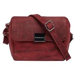 Umhängetasche Bruno Banani Gr. B/H/T: 17cm x 15cm x 4cm onesize, rot Damen Taschen echt Leder