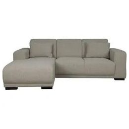 Ecksofa Home Affaire "Bornholm incl. 2 Kissen, Stellmaße 234x162 cm L-Form" Sofas Gr. B/H/T: 234cm x 85cm x 162cm, Struktur grob, Recamiere links, grau (hellgrau) Recamiere wahlweise links oder rechts bestellbar