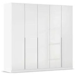 Drehtürenschrank Rauch "Kleiderschrank Kleiderschränke Schrank Garderobe AGORDO mit Glasfront" Schränke Gr. B/H/T: 226cm x 210cm x 54cm, 5 St., weiß (alpinweiß) durchdachte Innenausstattung, in 6 Breiten und 2 Höhen MADE IN GERMANY