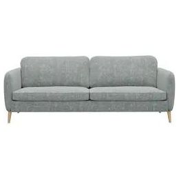 3-Sitzer Inosign "Ikano" Sofas Gr. B/H/T: 215cm x 80cm x 86cm, Flachgewebe, grau Massivholz Konstruktion, Wellenunterfederung im Sitz