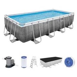 Framepool Bestway "Power SteelTM Frame" Schwimmbecken Gr. B/H/L: Breite 274cm x Höhe 122cm x Länge 549cm, 14812 l, grau BxLxH: 274x549x122 cm