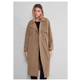 Trenchcoat Street One Gr. 44, braun (dark nutty mocca) Damen Mäntel mit Reverskragen