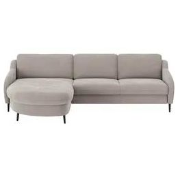 Sit & More Ecksofa SIT & MORE "Soul L-Form" Sofas Gr. B/H/T: 296cm x 90cm x 189cm, Luxus-Microfaser ALTARA NUBUCK, Recamiere links, mit Bettfunktion, grau (anthrazit) wahlweise mit Bettfunktion