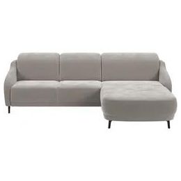 Sit & More Ecksofa SIT & MORE "Blues L-Form" Sofas Gr. B/H/T: 271cm x 93cm x 191cm, Luxus-Microfaser ALTARA NUBUCK, Recamiere rechts, inkl.Kopfteilverstellung-ohne elektrischen Vorziehsitz-ohne Klapptisch-ohne USB (A + C), grau (anthrazit) wahlweise mit Klapptisch und USB