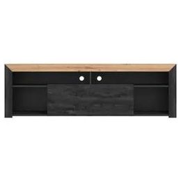 TV-Board Home Affaire "Almeida" Sideboards Gr. B/H/T: 180cm x 55cm x 41,5cm, Breite 180cm, grau (carbon) Modernes Design, Breite 180 cm