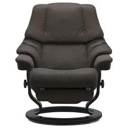 Relaxsessel stressless "Reno" Sessel Gr. Leder BATICK, PowerTM Leg & Back-Classic Base Schwarz-L, B/H/T: 88cm x 98cm x 77cm, braun (brown batick) elektrisch verstellbar, optional 2-motorisch, Größe M & L