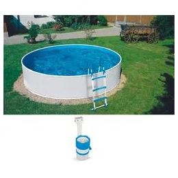 Rundpool MOUNTFIELD "Azuro 300" Schwimmbecken Gr. Ø/B/H/L: 360cm x Breite Höhe 90cm x Länge, 9000 l, weiß ØxH: 360x90 cm