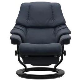 Relaxsessel stressless "Reno" Sessel Gr. Leder PALOMA, PowerTM Leg & Back-Classic Base Schwarz-M, B/H/T: 79cm x 98cm x 78cm, blau (oxford blue paloma) elektrisch verstellbar, optional 2-motorisch, Größe M & L