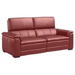 2,5-Sitzer Egoitaliano "Capucine" Sofas Gr. B/H/T: 200cm x 99cm x 97cm, Leder BULL, mit elektrischer Relaxfunktion, rot (burgundy) wahlweise mit elektrisch oder manuell verstellbarer Relaxfunktion