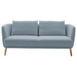 Schöner Wohnen 2,5-Sitzer SCHÖNER WOHNEN-KOLLEKTION "Pearl - 5 Jahre Hersteller-Garantie, auch in Bouclé" Sofas Gr. B/H/T: 190cm x 71cm x 91cm, Flachgewebe, blau (hellblau) Maße (BHT): 1907191 cm, Füße Massivholz