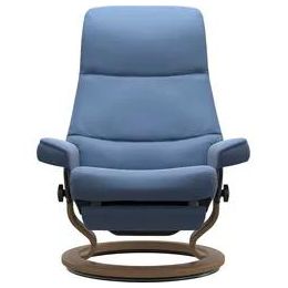 Relaxsessel stressless "View" Sessel blau (lazuli blue) elektrisch verstellbar, optional 2-motorisch, Größe M & L