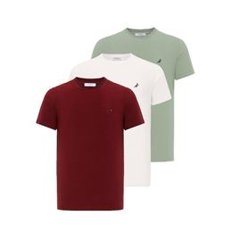 Moxx Paris T-Shirt Herren Größe L pastellgrün / burgunder / weiß