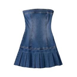 Bershka Kleid Damen Gr&ouml;&szlig;e 40 blue denim Winterkleid