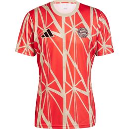 Adidas Fc Bayern München Prematch Funktionsshirt Herren - rot - Gr. S - Polyester