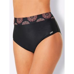 feel good sheego Gro&szlig;e Gr&ouml;&szlig;en Bikini-Slip im Druck-Dessin, schwarz, Gr&ouml;&szlig;e 50 - Damen