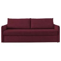 Schlafsofa Bali "Pisa" Sofas Gr. H/T: 93cm x 98cm, Gelform-Matratze, rot mit 3 Matratzenarten, Lattenrost, stabiles Untergestell