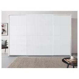 Schwebetürenschrank Rauch "Oteli" Schränke Gr. B/H/T: 323 cm x 214 cm x 68 cm, ohne Beleuchtung, 3 St., weiß inkl. Passepartout optional mit Beleuchtung