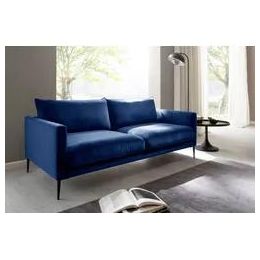 3-Sitzer TRENDS BY HG "Svea", blau, B:200cm H:80cm T:88cm, Sofas, mit Metallfuß, frei im Raum stellbar