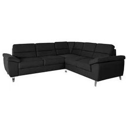 Sit & More Ecksofa SIT & MORE "Sorano L-Form" Sofas Gr. B/H/T: 249cm x 88cm x 229cm, Flachgewebe, langer Schenkel links, ohne Funktion, schwarz wahlweise mit Bett- und Relaxfunktion, inkl. Bettkasten