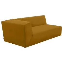 Sofa-Eckelement Tom Tailor HOME "ELEMENTS" Polsterelemente Gr. Samtstoff TSV, gelb (ochre tsv 5) Sofa-Element Ecksofa mit Armlehne links