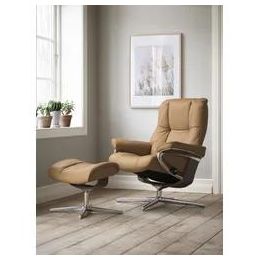 Relaxsessel stressless "Mayfair" Sessel Gr. Leder PALOMA, Cross Base Wenge, Relaxfunktion-Drehfunktion-PlusTMSystem-Gleitsystem-BalanceAdaptTM, B/H/T: 83cm x 102cm x 74cm, braun (taupe paloma) mit Cross Base, Größe S, M & L, Holzakzent Wenge