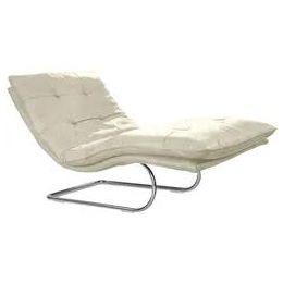 Relaxliege W.Schillig "daily dreams", beige (sahara s37), B:95cm H:91cm T:170cm, Stoff S37 (100% Polyester), Sofas, in Waffelkissen-Optik, wahlweise mit Motor, Freischwingergestell