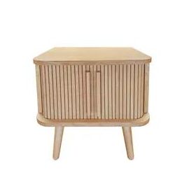 Beistelltisch WOODMAN "Rove" Tische Gr. B/H/T: 49,5cm x 50cm x 49,5cm, beige (natur + natur natur) besonderes Design, teilmassiv, Breite 49,5 cm